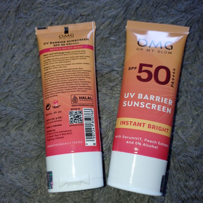 Jual omg uv barrier sunscreen spf 50 25 ml | Shopee Indonesia