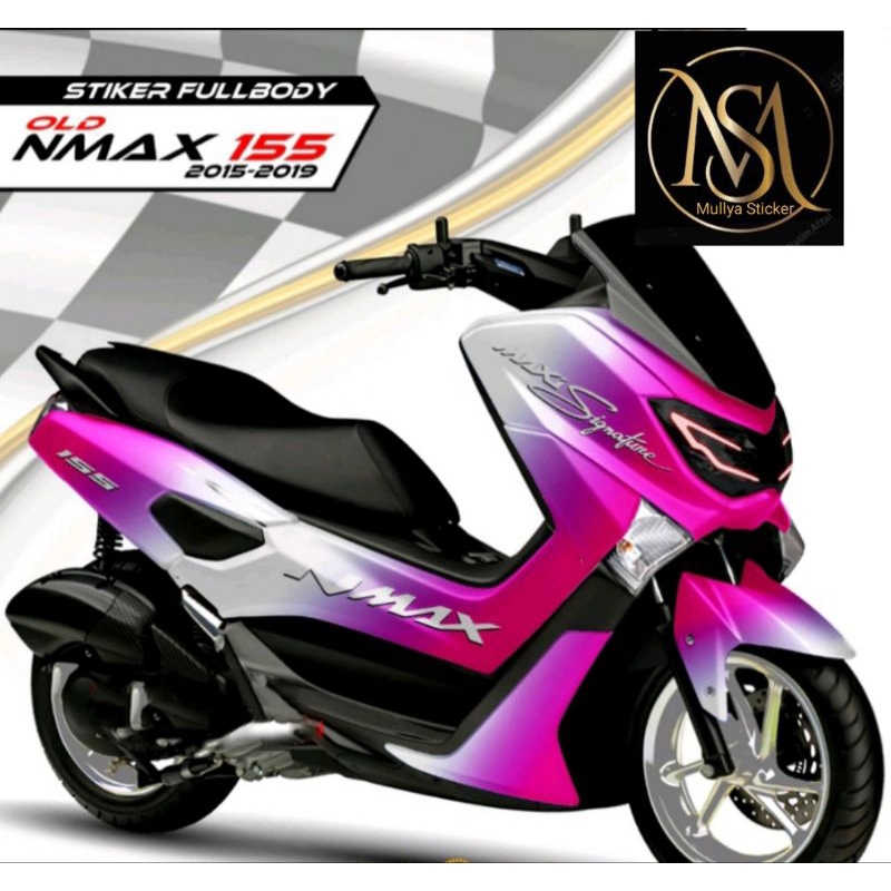 Jual stiker decal nmax old 155 2019 full body gradasi putih pink ...