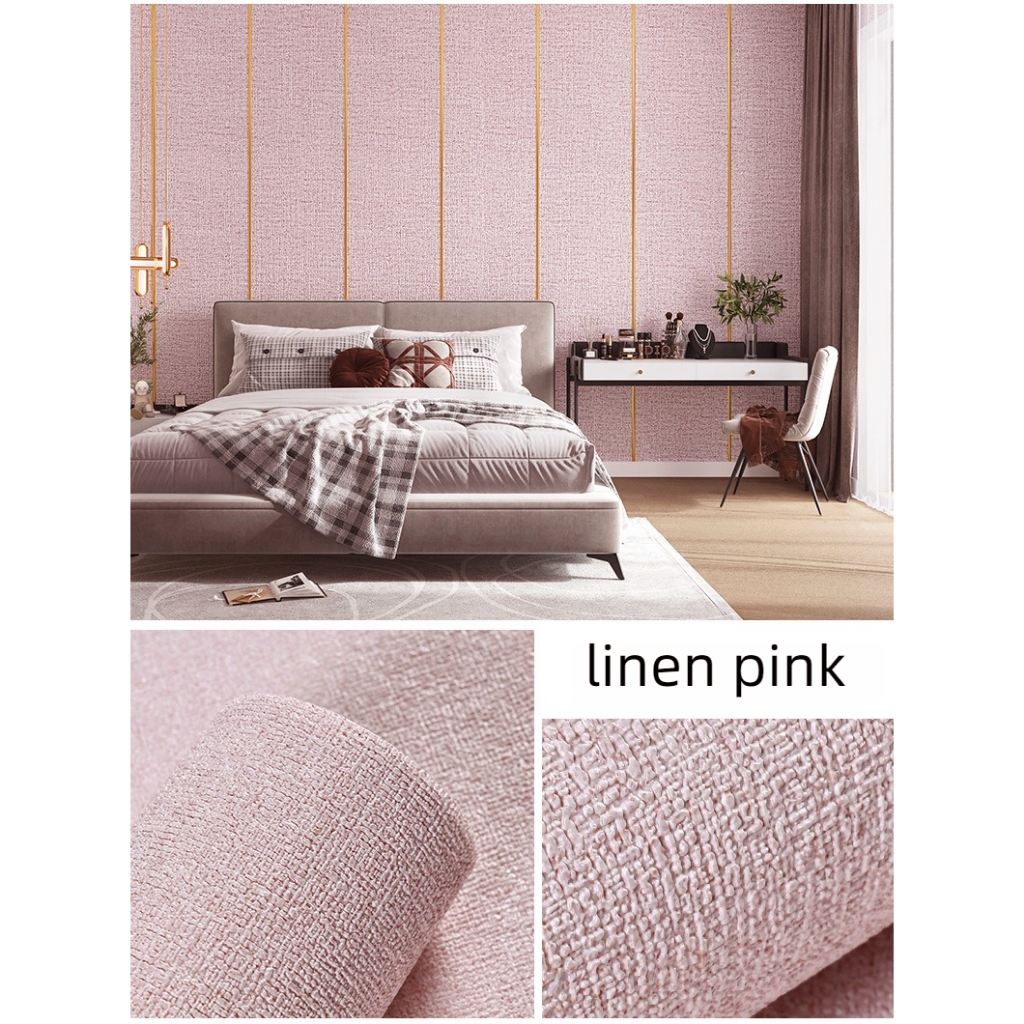 Jual Wallpaper Linen Roll Wallpaper Dinding stiker Dekorasi Kamar ...