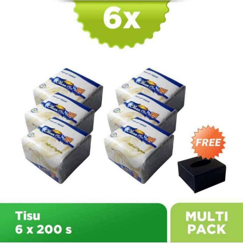 Jual TISU CLEAN PLUS KOTAK 200 SHEETS FREE GIFT | Shopee Indonesia