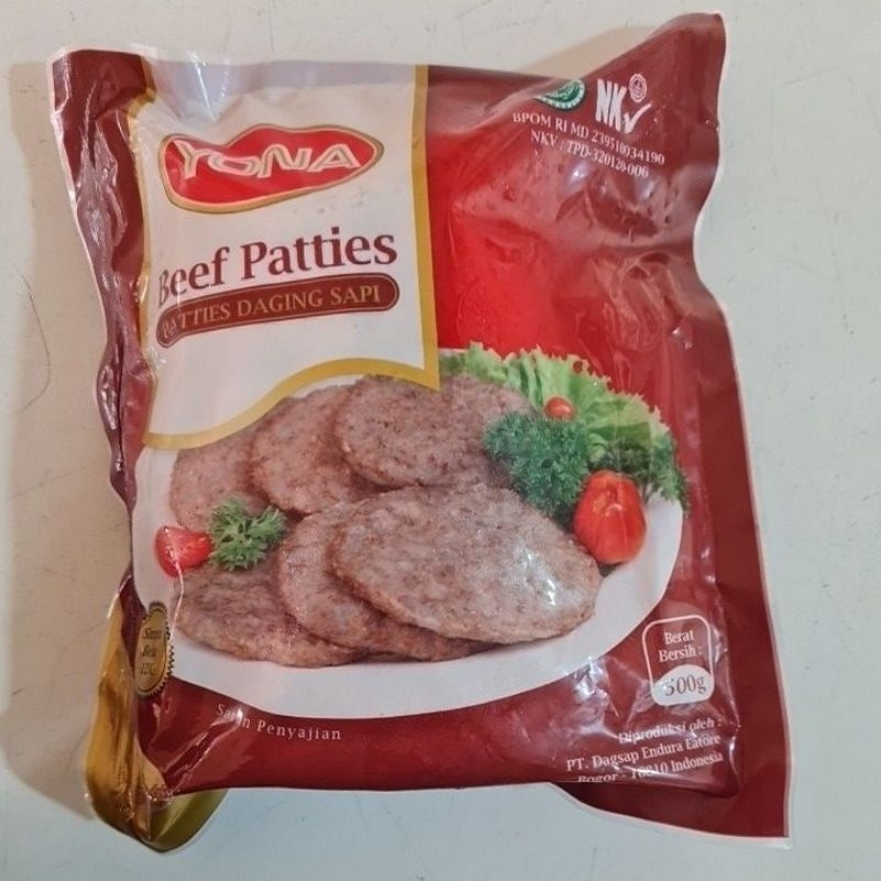 Jual yona beef patties 500gr | Shopee Indonesia