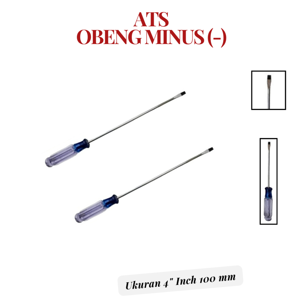 Jual ATS Obeng Minus (-) 4 inch 100 mm | Shopee Indonesia