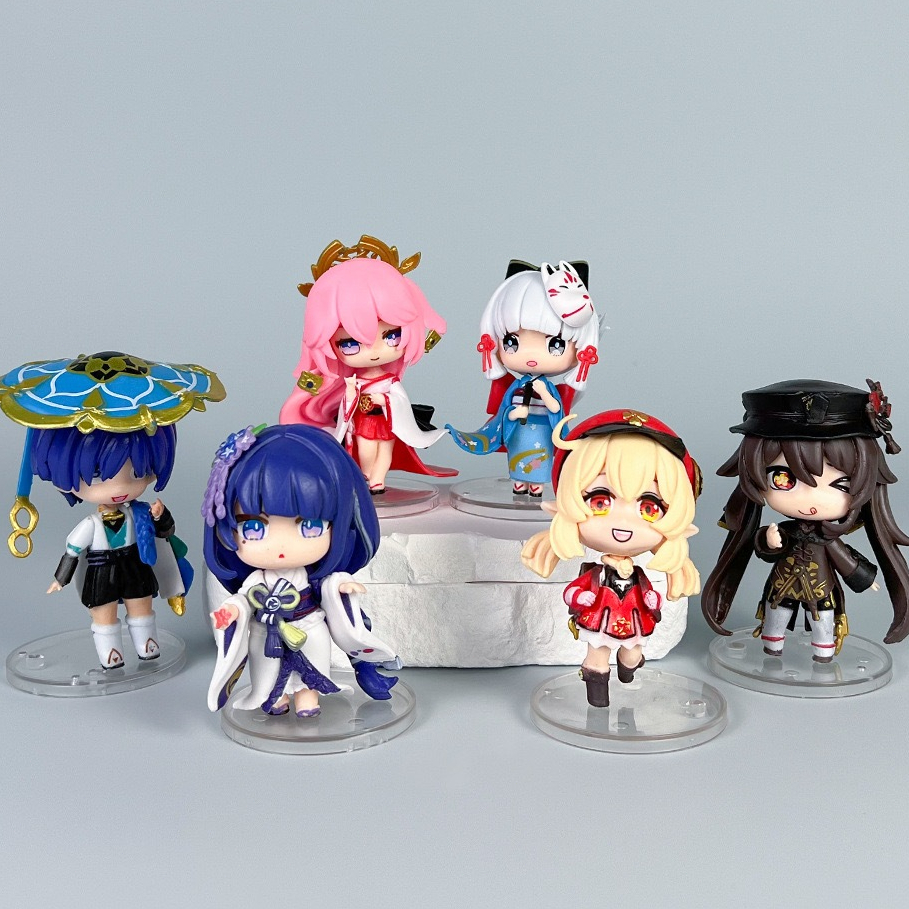 Jual Genshin Impact Klee Hutao Raiden Shogun Yae Miko XIAO set 6 MINI ...