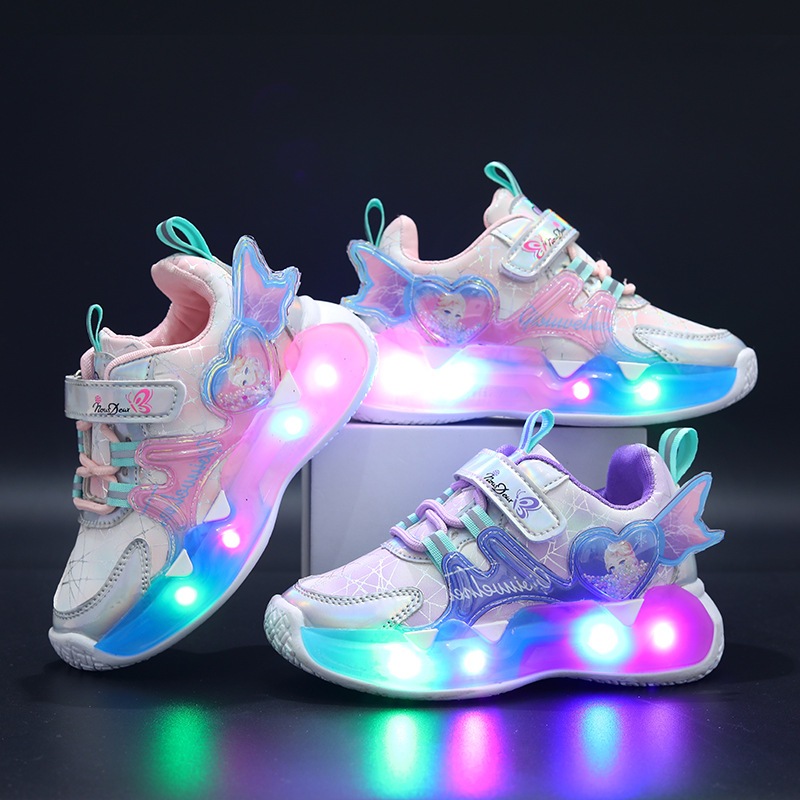 Jual Sneaker Anak LED Import QUENA Sepatu Princess Anak Perempuan ...