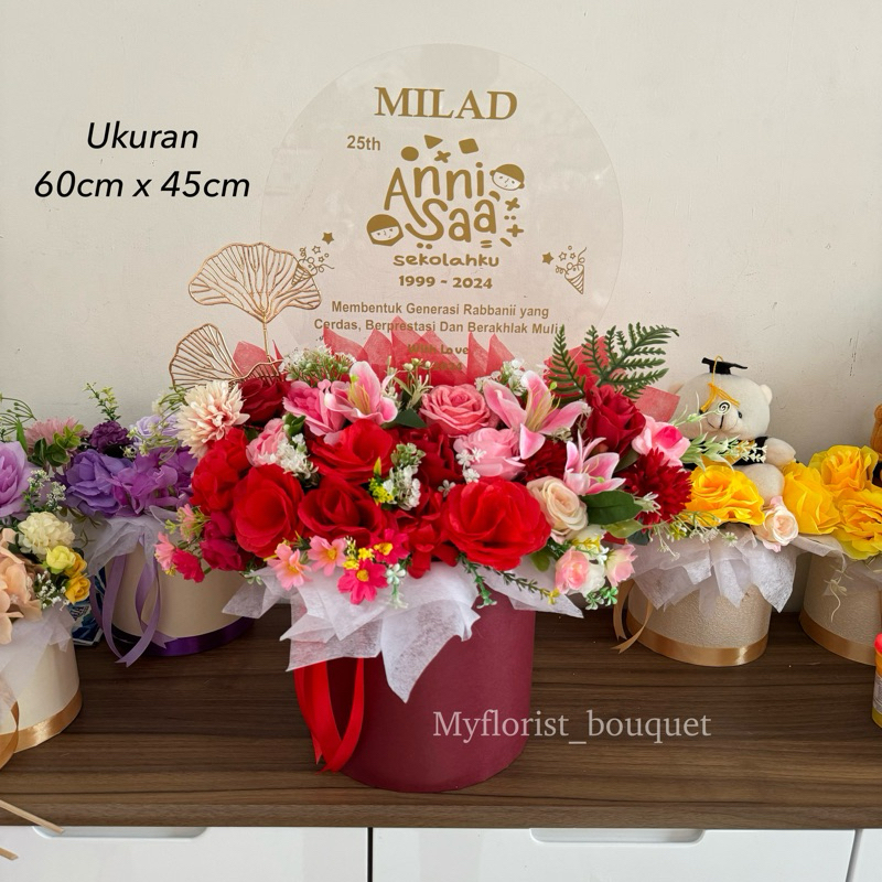 Jual [Terima Dadakan] Bunga Papan Akrilik Custom | Buket Bunga Acrylic ...