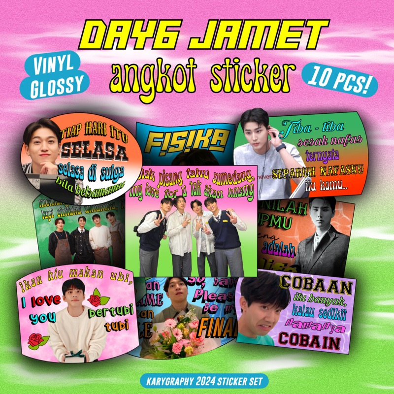 Jual DAY6 Jamet Angkot Sticker Set - Gadget Laptop Phone - Stiker Day6 ...