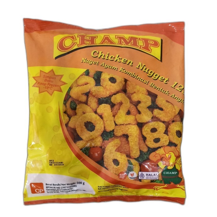 Jual champ chicken nugget 123 500gr / nugget ayam angka | Shopee Indonesia