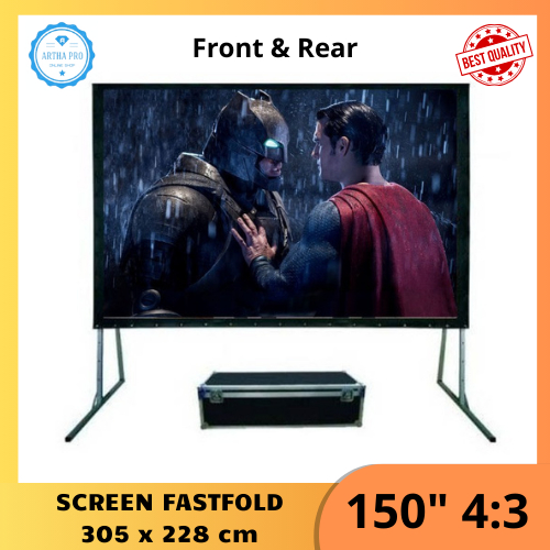 Jual Layar proyektor fastfold 150" diagonal 4:3 | screen fast fold 2 x ...