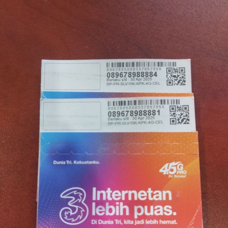 Jual Nomor Cantik Tri Rapi tengah 6789 kwartet 8888x | Shopee Indonesia