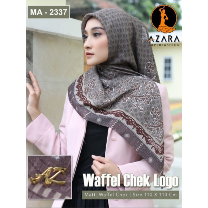 Jual WAFFEL CHEK LOGO BY AZARA / SEGIEMPAT MOTIF AZARA / HIJAB ...
