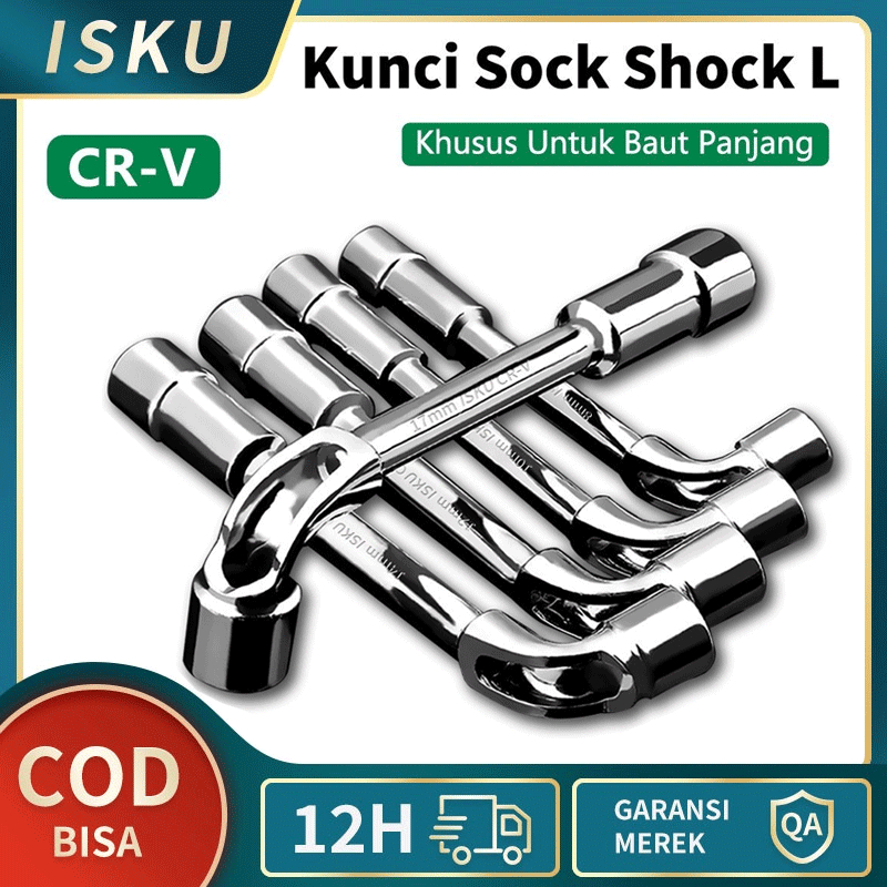 Jual ISKU Kunci Sock L Double Sok Key 2 Way Allen Shock 8MM-17MM Kunci ...