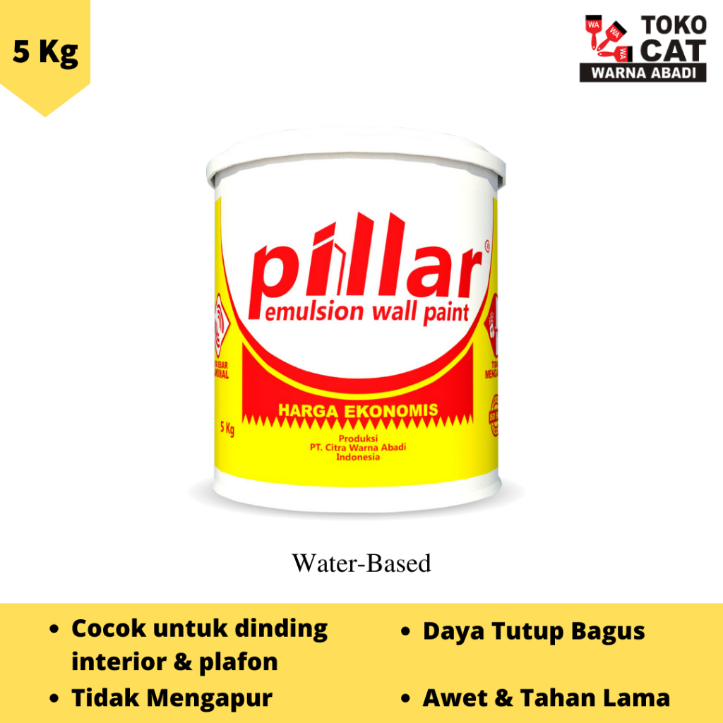 Jual CAT TEMBOK EKONOMIS MEREK PILAR KEMASAN 4 KG | Shopee Indonesia