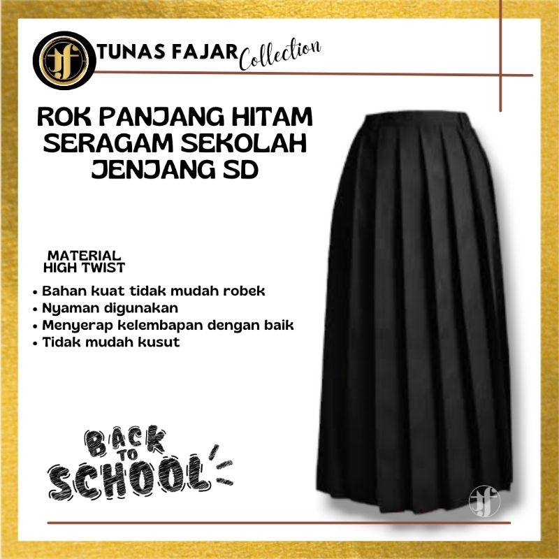 Jual ROK HITAM PANJANG SERAGAM SD/MI MODEL REMPEL HIGH TWIST - TUNAS ...