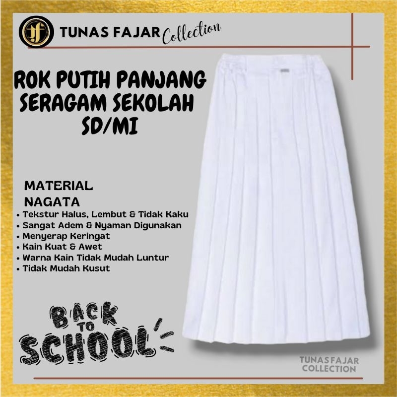 Jual ROK PUTIH PANJANG SERAGAM SD/MI MODEL REMPEL KATUN NAGATA - TUNAS ...
