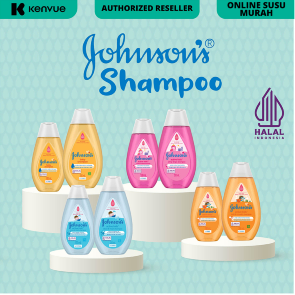 Jual JOHNSON'S ACTIVE KIDS CLEAN & FRESH SHAMPOO BIRU PINK 200ML / BABY ...
