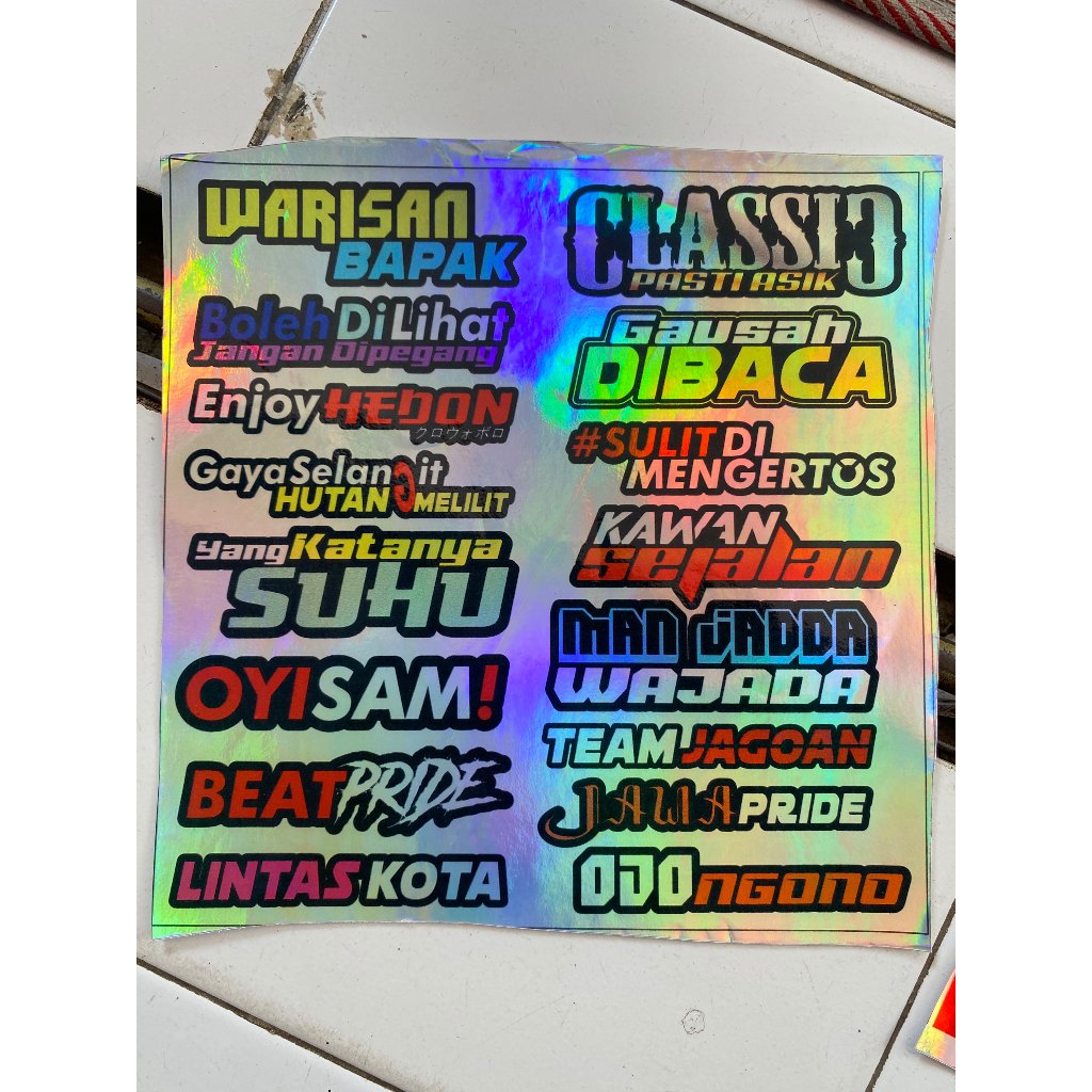 Jual STIKER PACK KATA KATA WARISAN BAPAK - STIKER KEKINIAN - STIKER ...