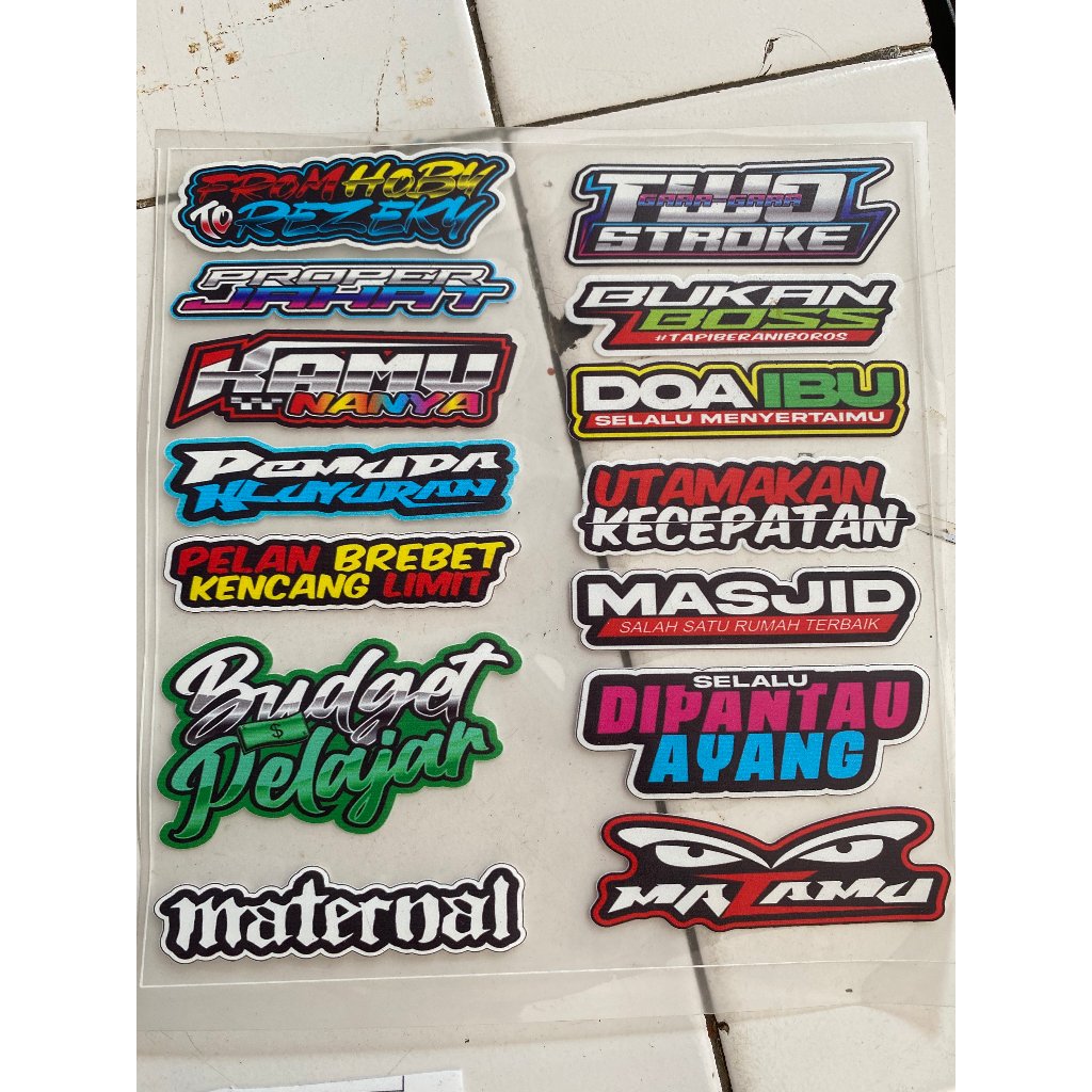 Jual STIKER PACK KATA KATA TWO STROKE - STIKER KEKINIAN - STIKER VIRAL ...