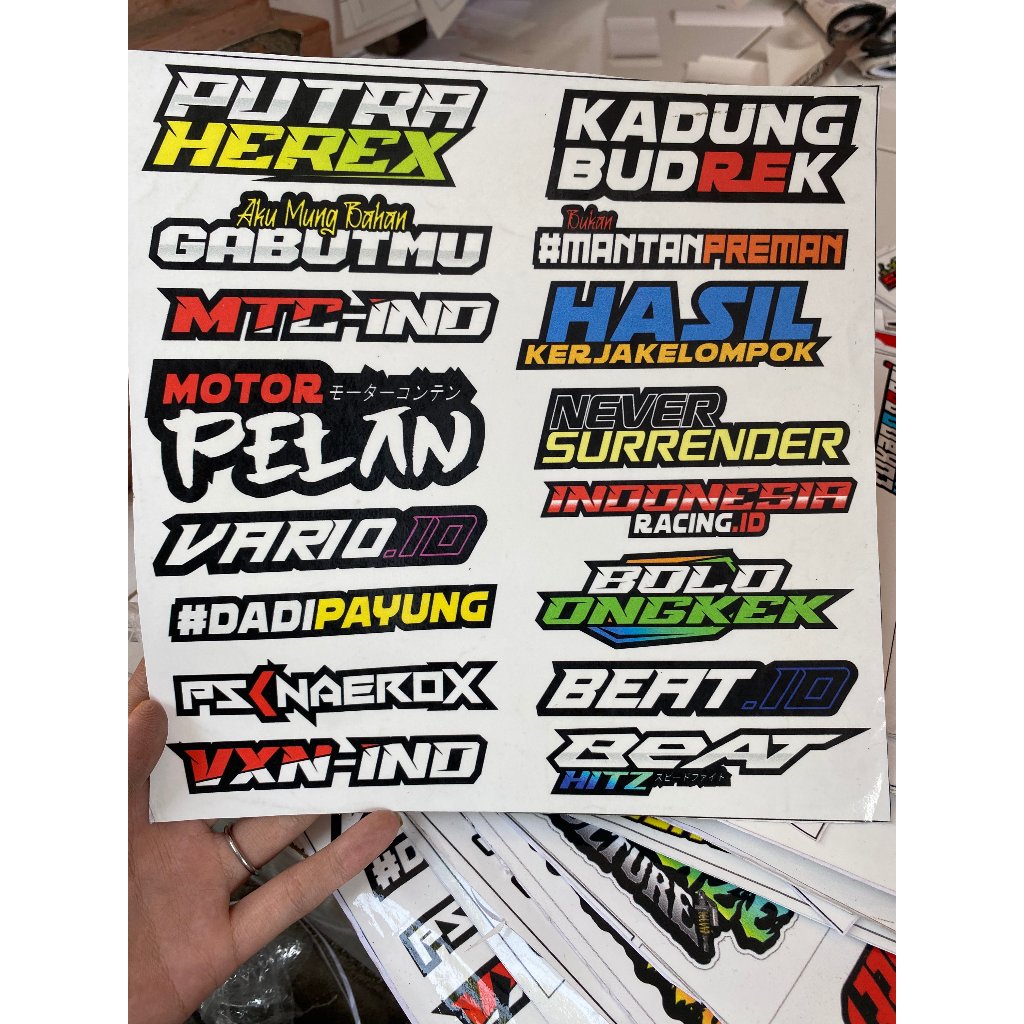 Jual STIKER PACK KATA KATA PUTRA HEREX - STIKER KEKINIAN - STIKER VIRAL ...