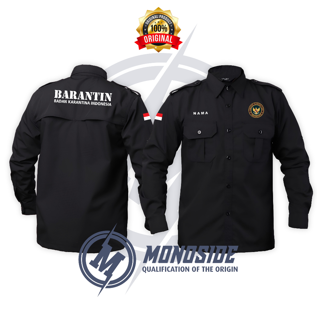 Jual KEMEJA PDL PDH Lengan Panjang BARANTIN BADAN KARANTINA INDONESIA Desain Full Bordir ...
