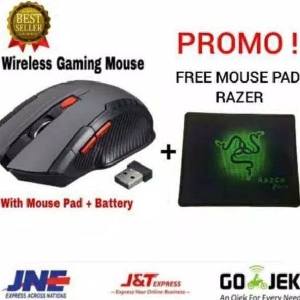 Jual MOUSE WIRELESS GAMING MOUSE GAMING MOUSE PAD RAZER | Shopee Indonesia