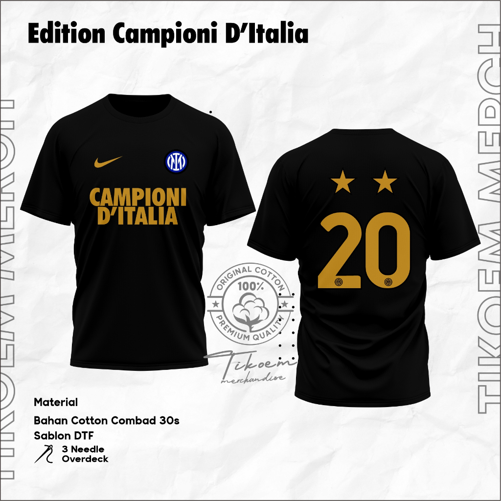Jual READY TSHIRT INTER SCUDETTO / KAOS INTER SCUDETTO 2023/2024 / KAOS INTER CAMPIONI D'ITALIA ...