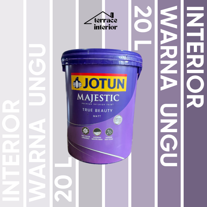 Jual Cat Tembok Majestic Matt Interior Jotun warna Ungu 20 L | Shopee Indonesia