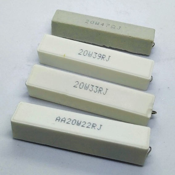 Jual resistor kapur 20 watt 22 33 39 47 ohm | Shopee Indonesia