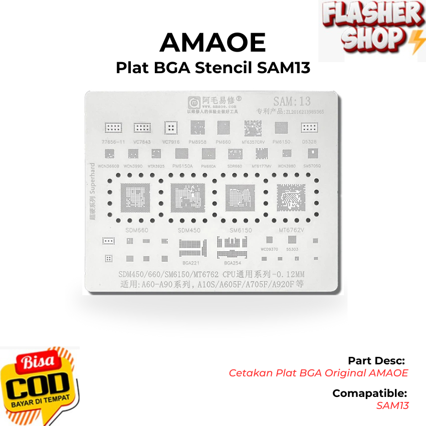 Jual CETAKAN PLAT BGA SAMSUNG A10s A705 SDM660 SAM13 SAM 13 ORIGINAL AMAOE | Shopee Indonesia