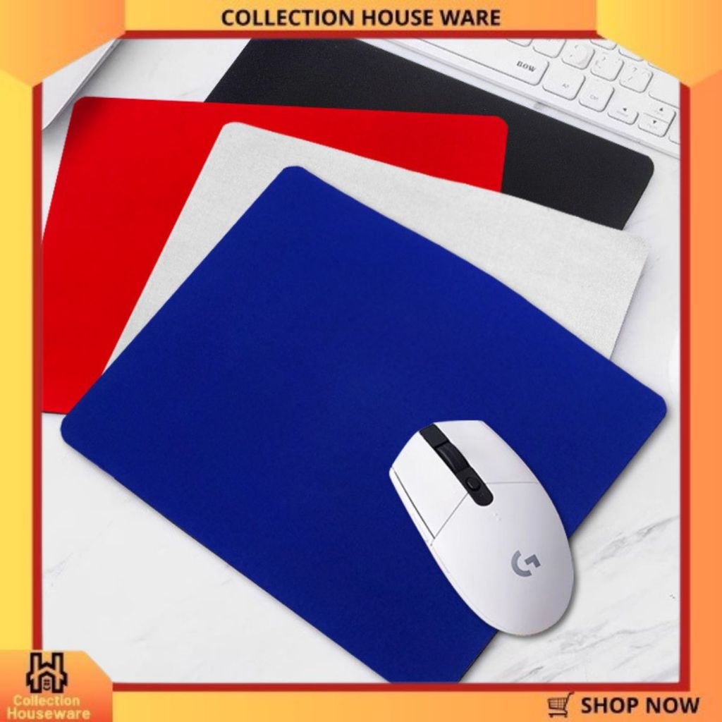 Jual Alat Mouse Pad Polos / Gaming Game Anti slip Standar office Laptop ...