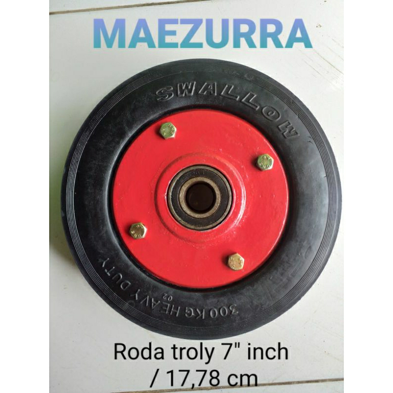 Jual RODA ROLY KARET SWALLOW 7 inchi | RODA TROLY 7" inchi | RODA TROLY ...