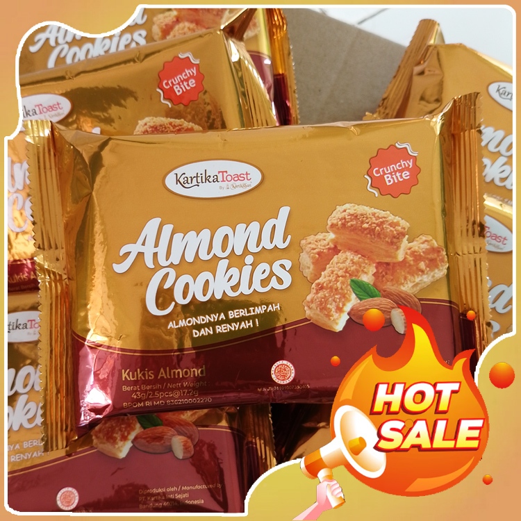Jual Almond Cookies Crunchy Bite Kartika Toast 43gr | Shopee Indonesia