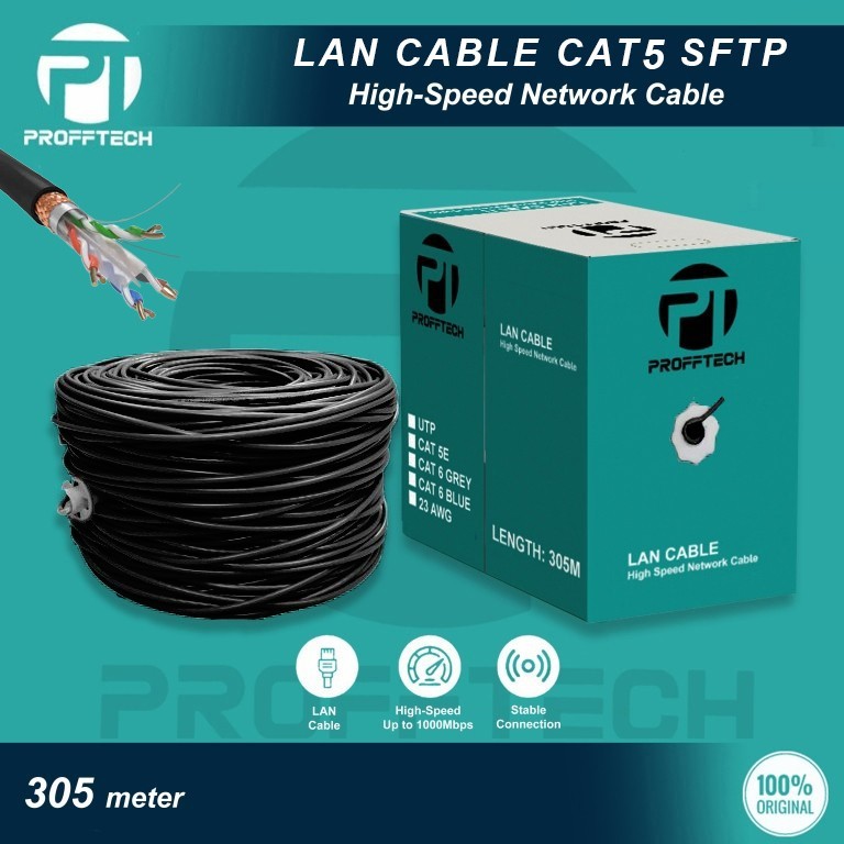 Jual Kabel LAN SFTP Cat5 / Cat6 Outdoor 305m | Shopee Indonesia