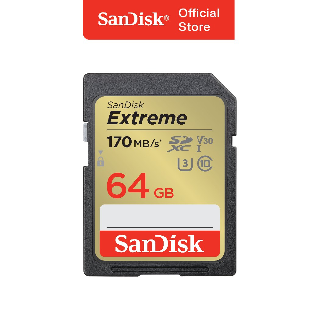 Jual SanDisk SDXC Card Extreme 64GB UHS-I Class 10 U3 V30 (Up to 170MB ...