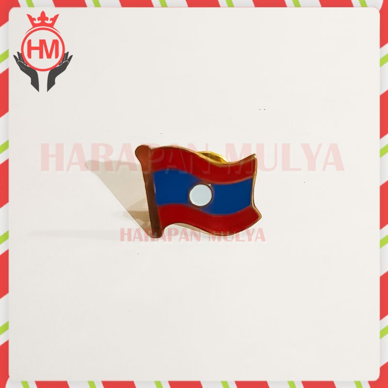 Jual Flag Pin Bendera Laos Pin Bros Bendera Pin Bendera Negara Laos ...