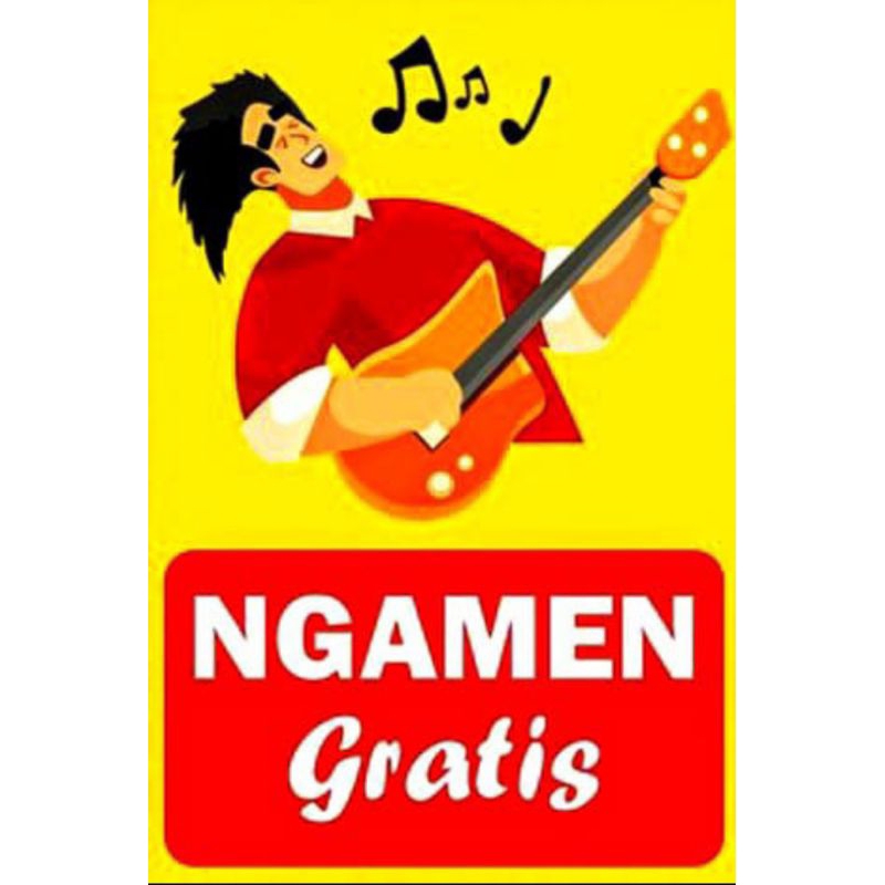 Jual sticker ngamen gratis stiker ukuran A4 jumbo | Shopee Indonesia