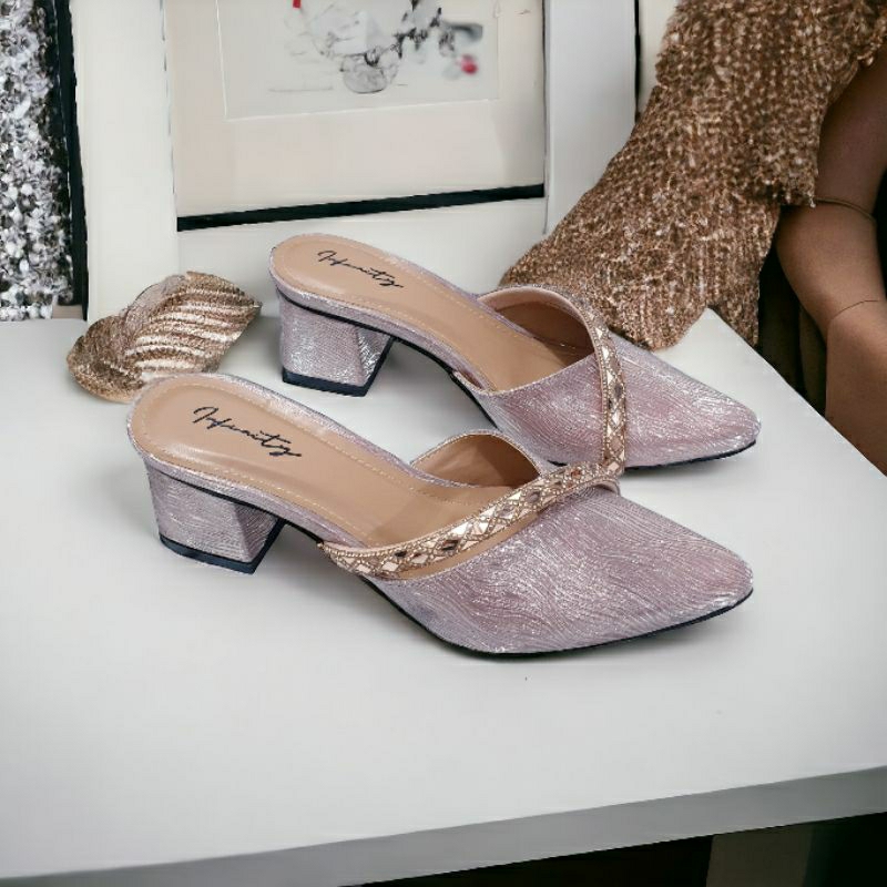 Jual sandal 3 & 5cm infinity JN_344 heels elegan wedding shoes ...