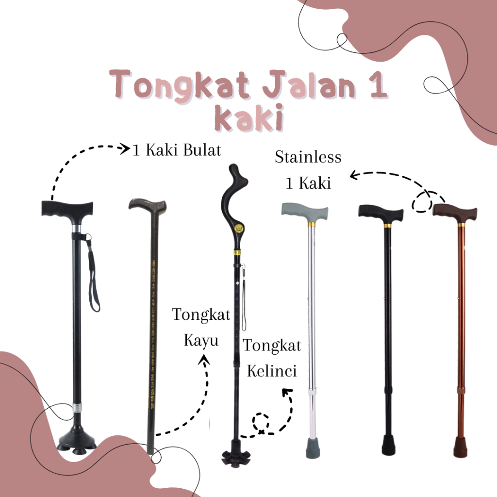 Jual Tongkat Lansia/Tongkat 1 kaki Alat Bantu Jalan Lansia | Shopee ...