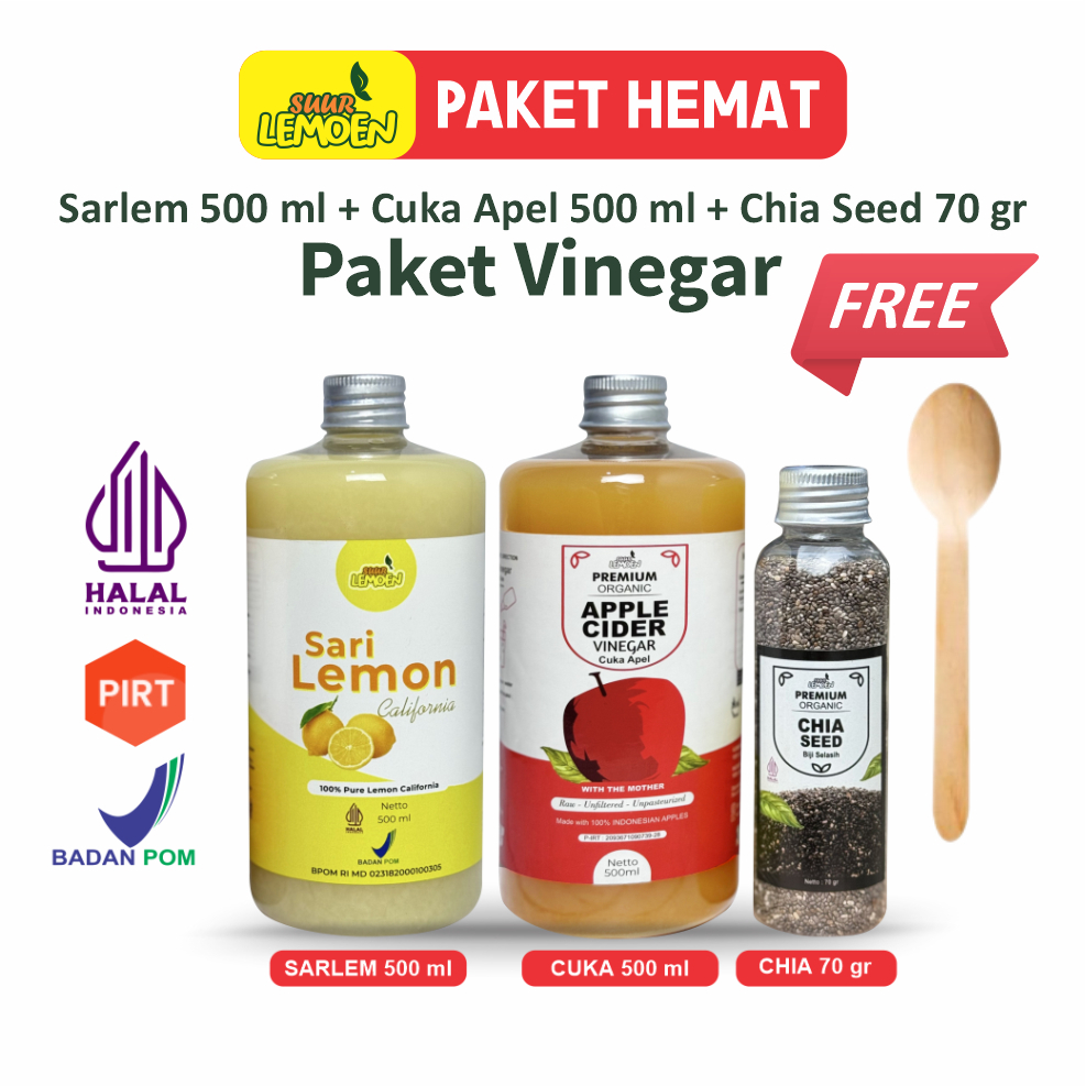 Jual MINUMAN DIET 250ml - 500ml SARI LEMON - CUKA APEL - CHIA SEEDS ...
