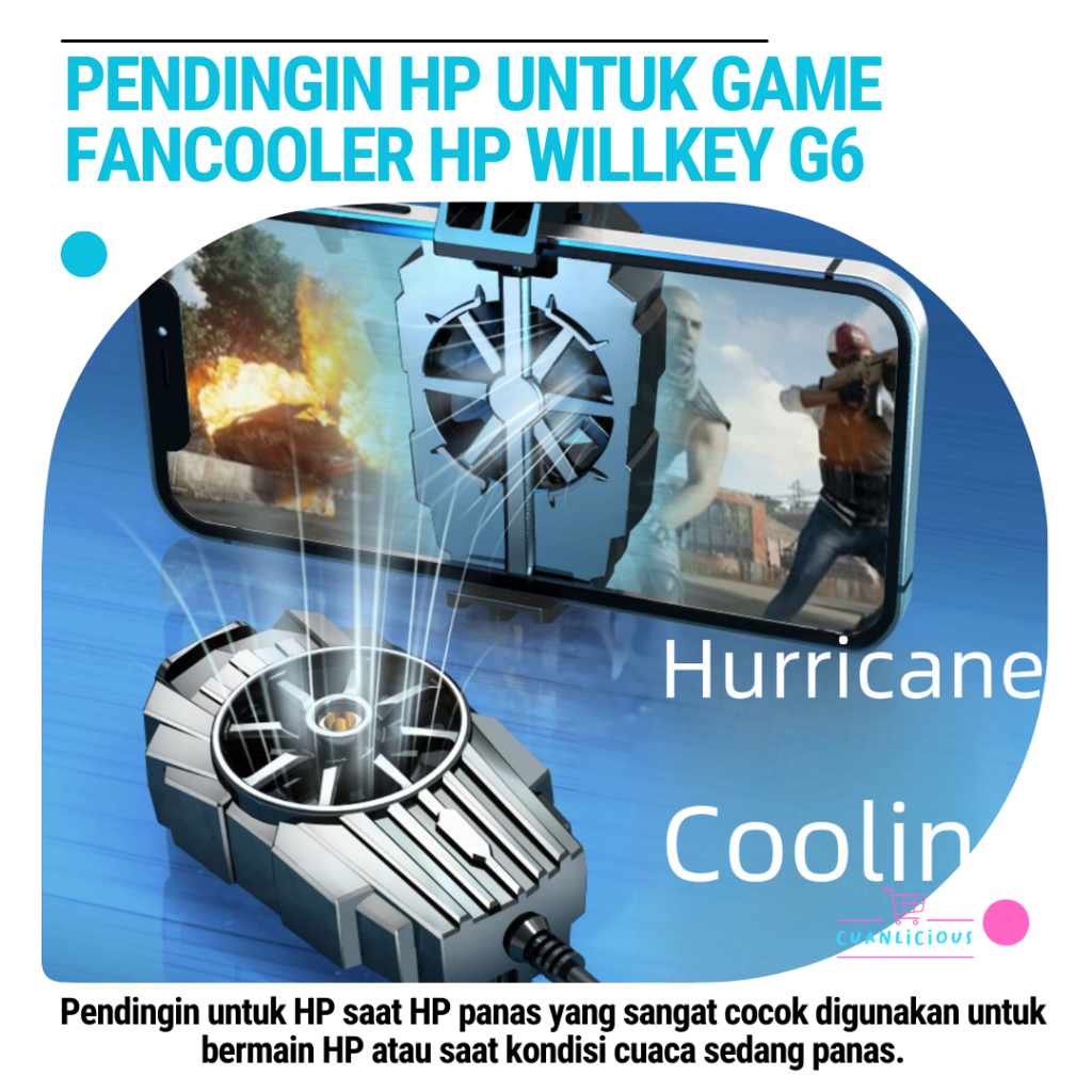 Jual Pendingin HP Untuk Game Fancooler HP Kipas Wired Gaming Radiator ...