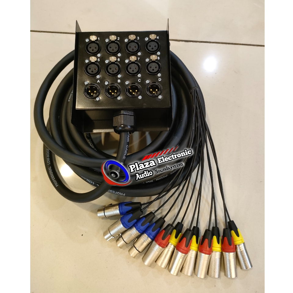 Jual Snake Kabel 12 Channel Komplit + Stage Box STX 8 Input 4 Output 25 ...