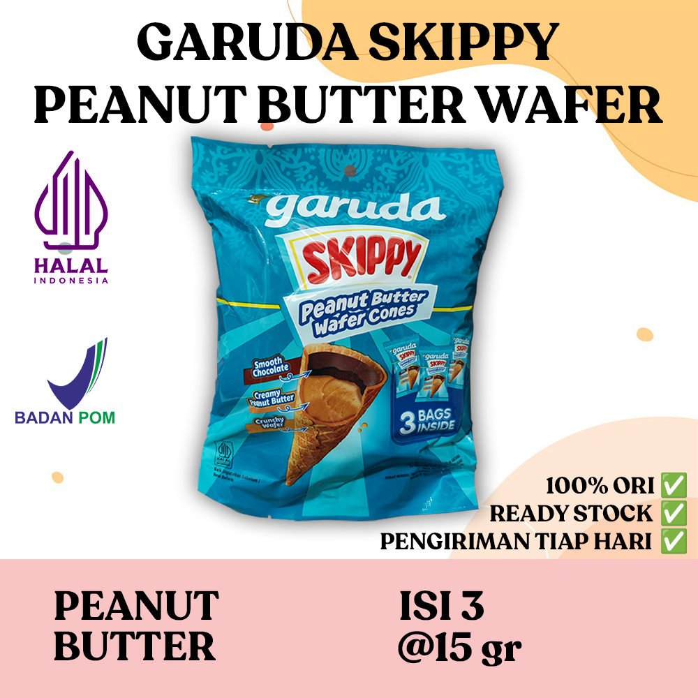 Jual Skippy Garuda Wafer Cone isi 3x15gr | Shopee Indonesia