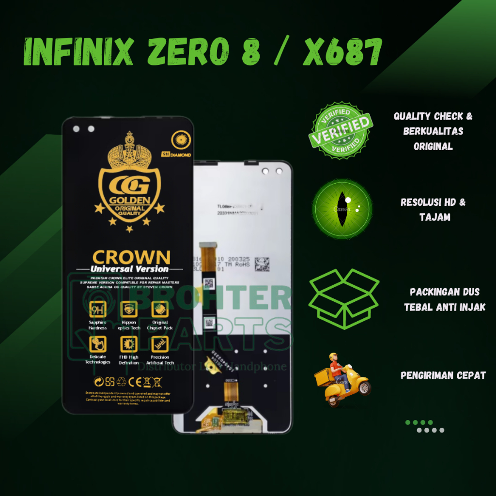 Jual LCD INFINIX ZERO 8 / X687 TOUCHSCREEN FULLSET COMPLETE ORIGINAL ...