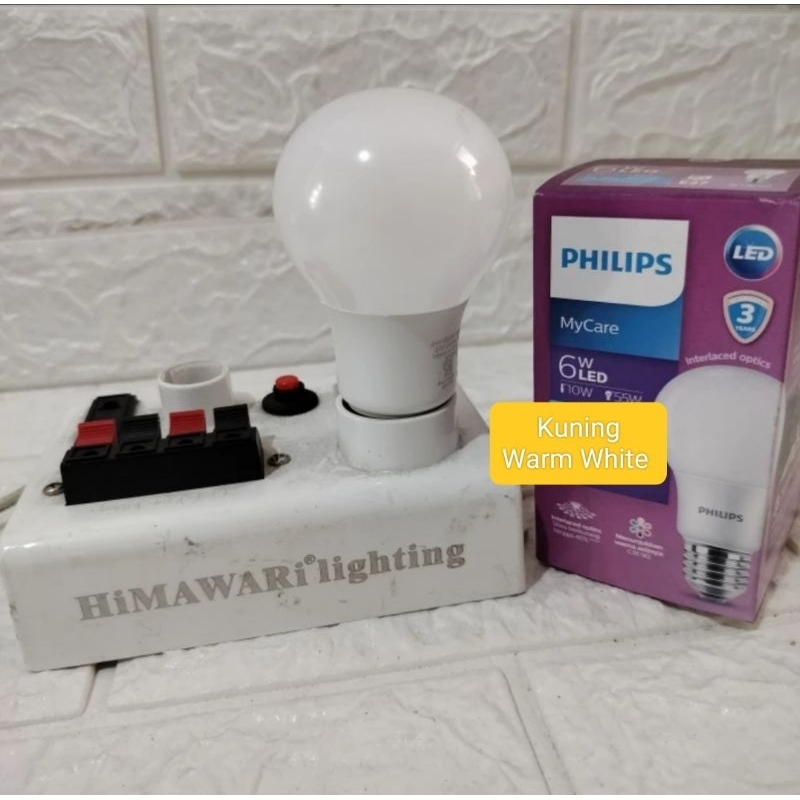 Jual PHILIPS BOHLAM LAMPU LED 6 WATT CAHAYA KUNING WARM WHITE 3000K SNI | Shopee Indonesia