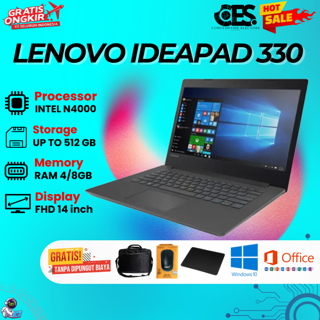 Jual Lenovo Ideapad 330 - INTEL CELERON N4000 - RAM 8GB - SSD 512GB ...