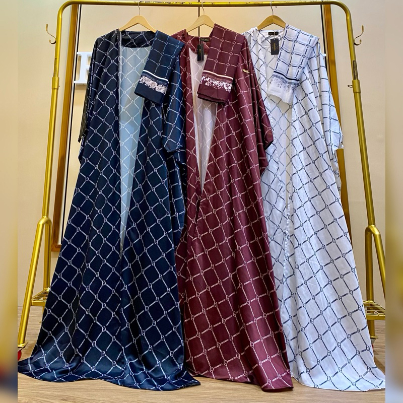 Jual Yara Abaya Set Jilbab Material Sillky Italiano Mix Pettern ...