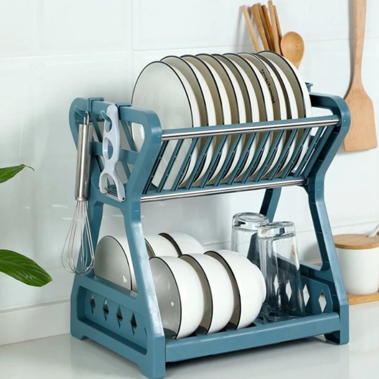 Jual rZ Rak piring Dapur Baskom Rak Piring 2 Susun Plastik Rak ...