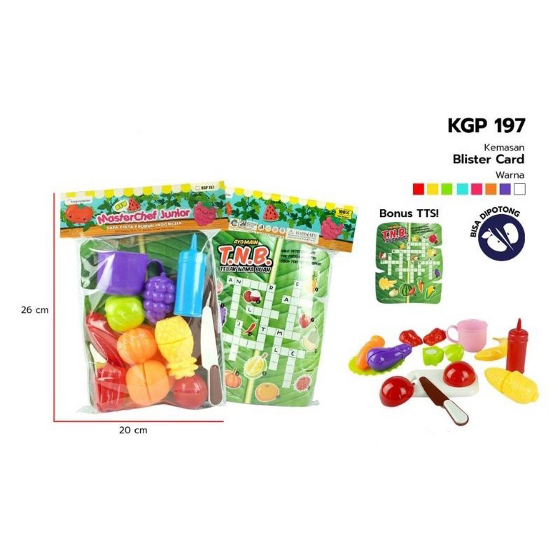 Jual Mainan anak masak masakan master chef junior mainan buah dan sayur ...