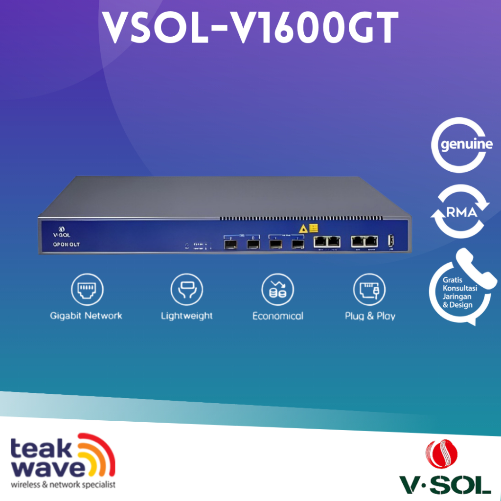 Jual V-SOL V1600GT GPON OLT 2PON Include SFP 9dB Power AC+DC48V Layer 3 V1600GT 2PON | Shopee ...