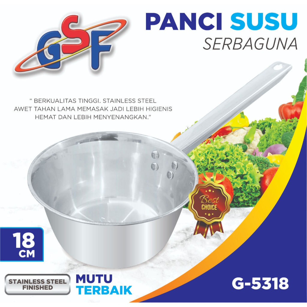 Jual TGM Panci Susu - Mie - Gayung Stainless Steel GSF Gagang Panjang ...