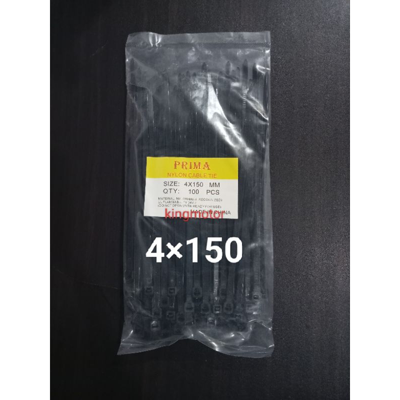 Jual KABEL TIES 4X150 MM ISI 100PCS CABLE TIE CABEL TIES KABEL TIE TALI ...